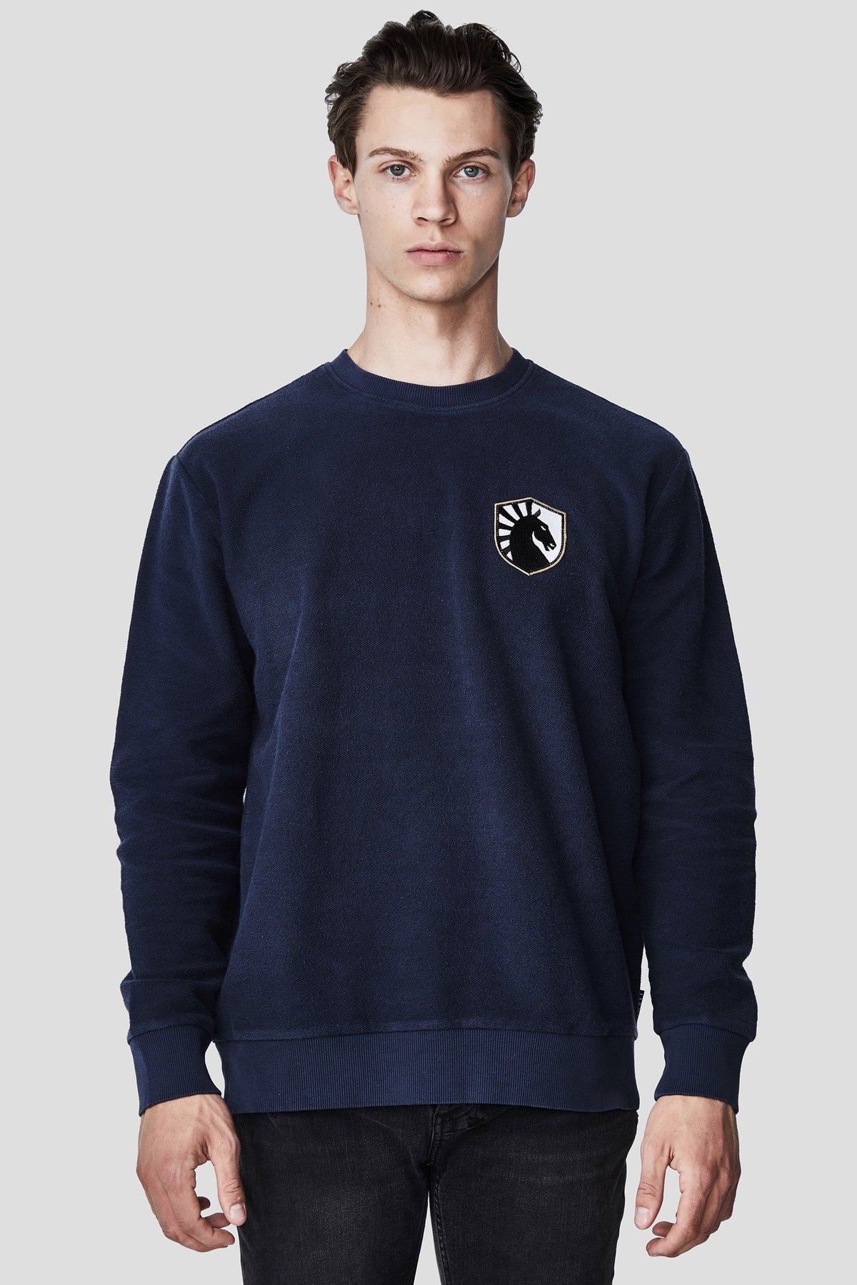 LIQUID CITY REVERSE TERRY CREWNECK - NAVY | Team Liquid